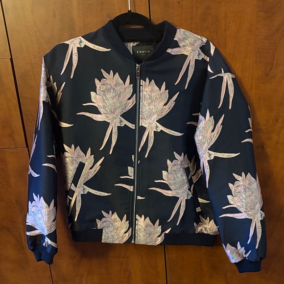 FRNCH | Jackets & Coats | Nwt Frnch Floral Bomber Jacket | Poshmark